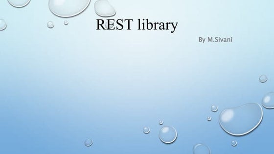 An Introduction To REST API | PPTX