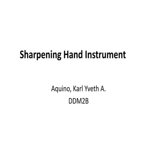 Resto hand instrument | PPTX