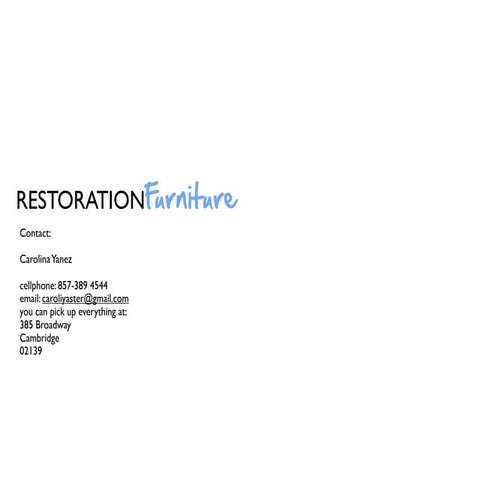 Restoration Sale | PDF