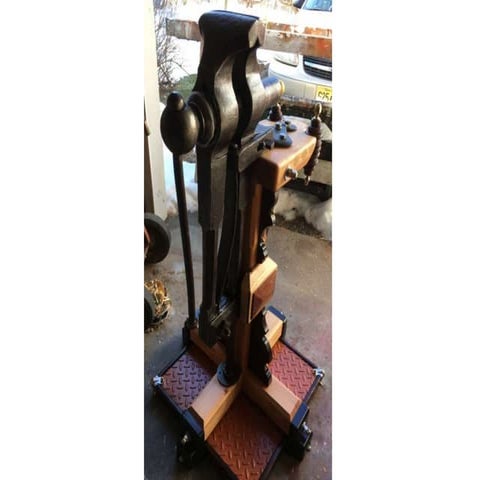 Restored circa 1850 Peter Wright Leg Vise and NEW mount base I built. | PPTX