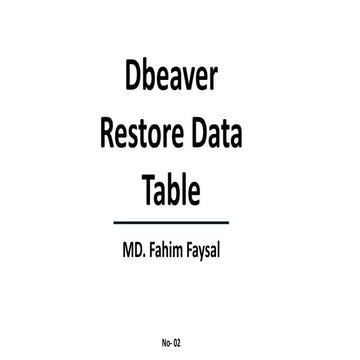 Restore database in Dbeaver .pptx