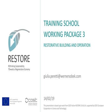 Restore Train the Trainer Contents_RESTORE Training School Bolzano_G ...