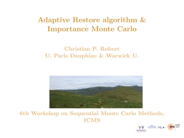 Adaptive Restore Algorithm And Importance Monte Carlo Ppt