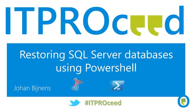 Sql Track Restoring Databases With Powershell Ppt