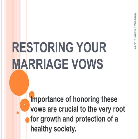 Restoring Your Marriage Vows | PPTX