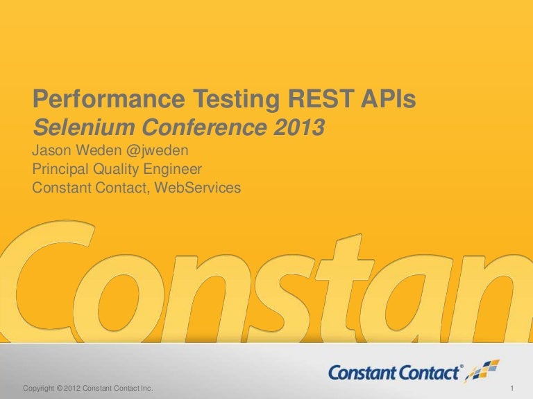 Performance Testing REST APIs