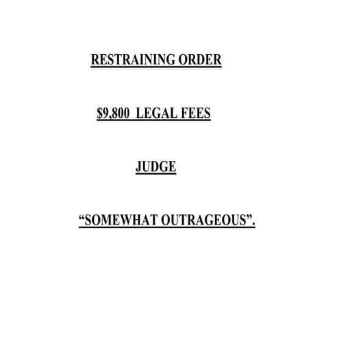 Restraining order outrageous | PPT