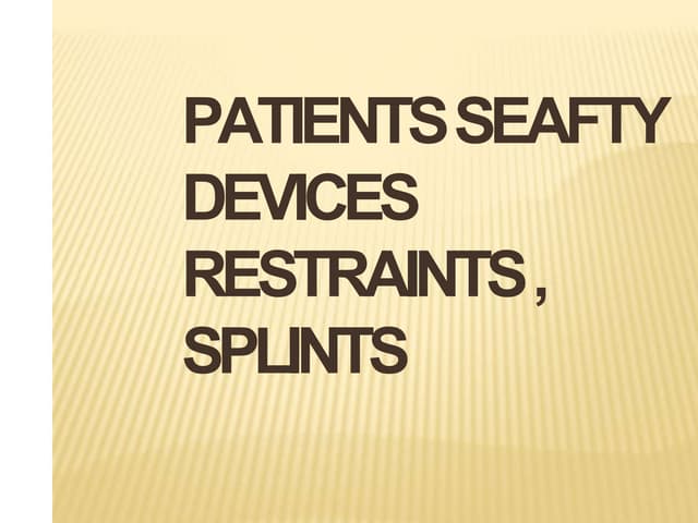 Child restraints for nursing students | PPTX