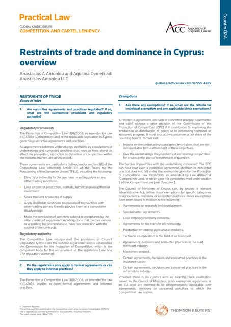 International Trade and Commercial Transactions in Cyprus | PDF