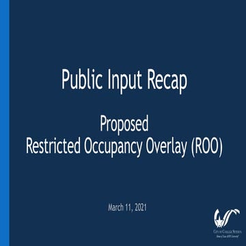 Neighborhood Conservation Overlay | PPTX