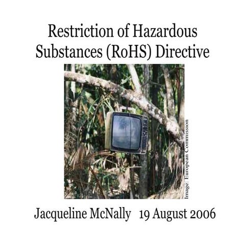 Restriction of Hazardous Substances (RoHS) Directive | PDF