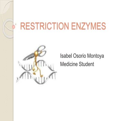 Restriction enzymes | PPTX