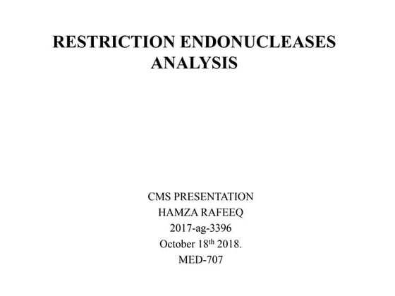 Restriction Mapping | PDF