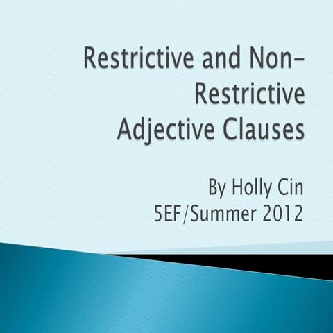 Restrictiveclauses | PPT