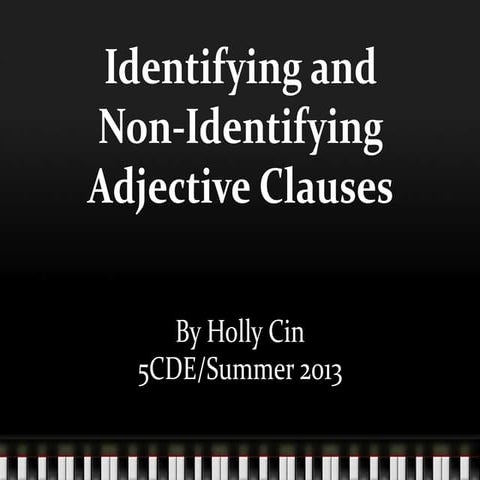 Identifyingclauses | PPT