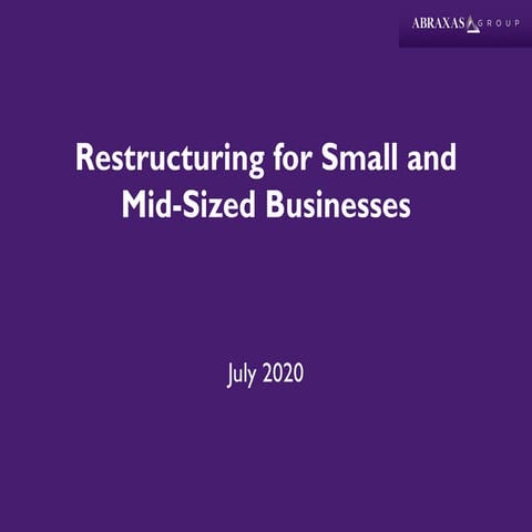 Restructuring for Small and Mid-Sized Businseses | PDF
