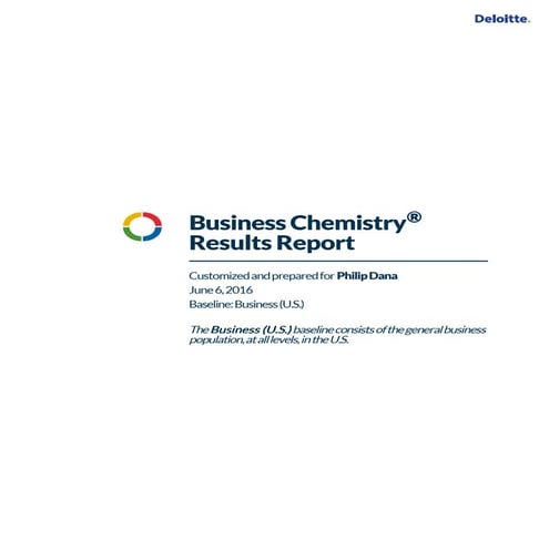 Deloitte Business Chemistry Report | PDF