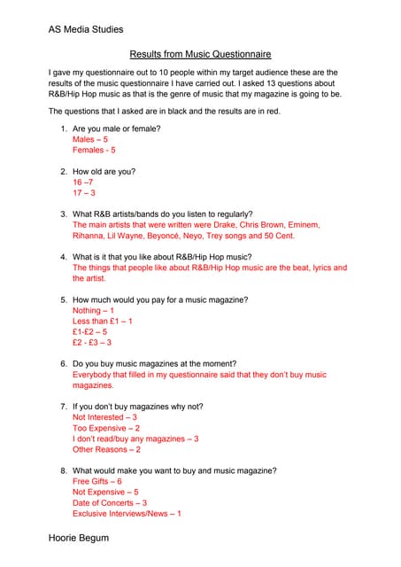 Initial ideas for a music magazine | PPTX