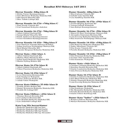 Resultat rm2011 | PDF