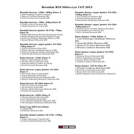 Resultat rm2013 | PDF