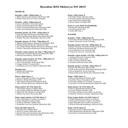 Resultat rm2015 | PDF