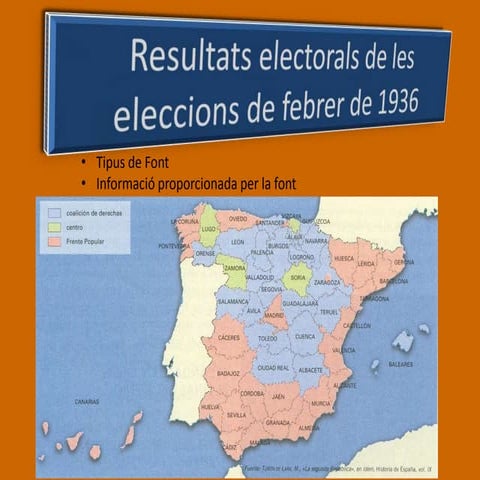 Resultats electorals 1936 miguel f i alberto g | PPTX