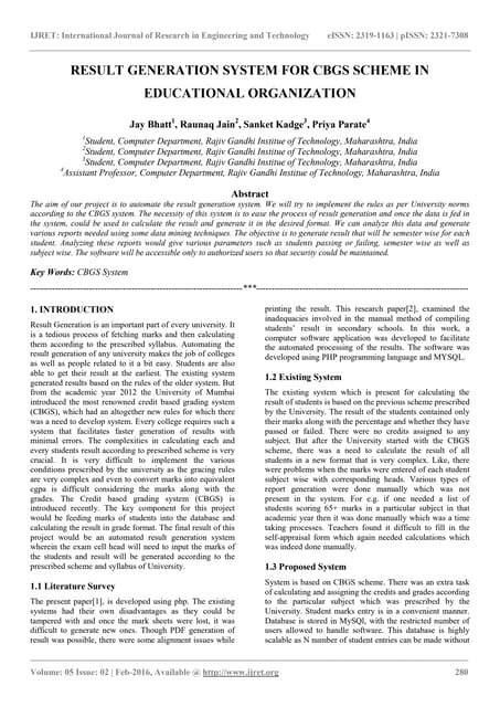 Student Result Analysis System | PDF