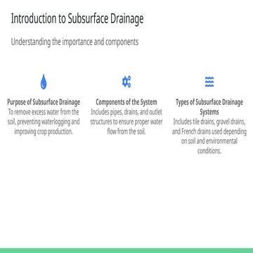 DESIGN OF SUBSURFACE DRAINAGE SYSTEM | PPTX