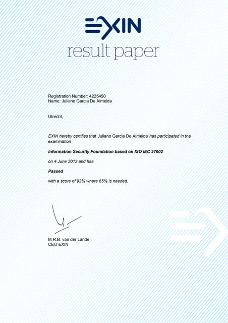 Result Paper ISO 20000 | PDF