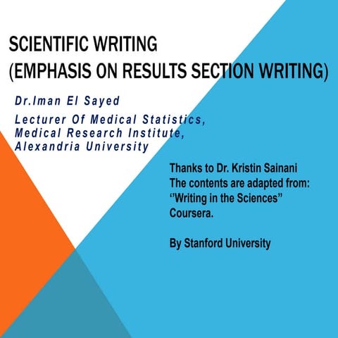 How to write a scientific research ( Results section) | PPTX