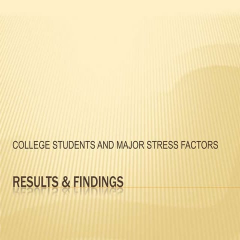 Results & findings | PPTX | College Education | Education