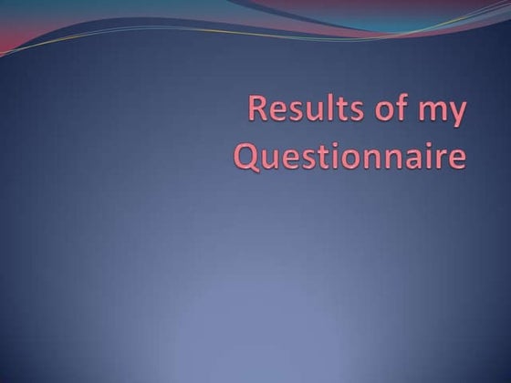 Questionnaire | PDF