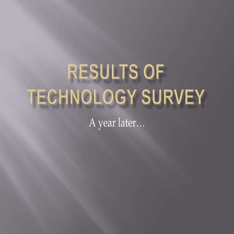 Results of technology survey | PPTX