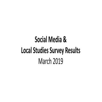 Results of local social media survey | PPT