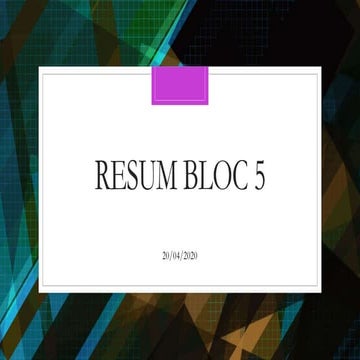 Resum bloc 5 setmana del 25 d'abril | PPT