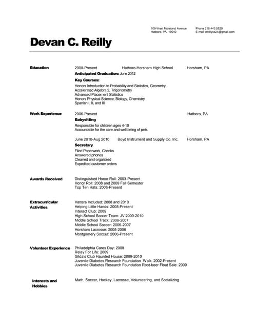 Resume references | DOCX