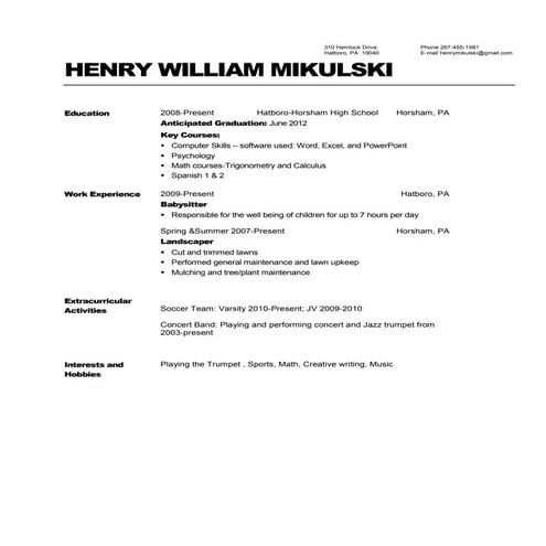 Resume- Dexter Presley | DOCX