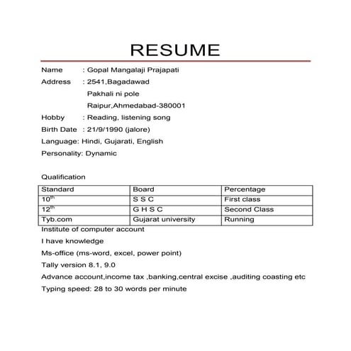Resume | DOCX