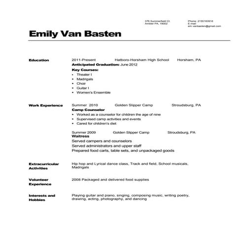 Work Resume | PDF