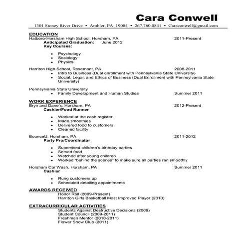 Resume for pathways | DOCX