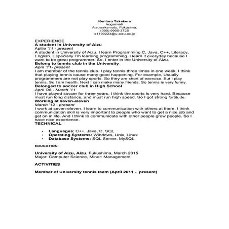 Resume Graded Assignment | PDF