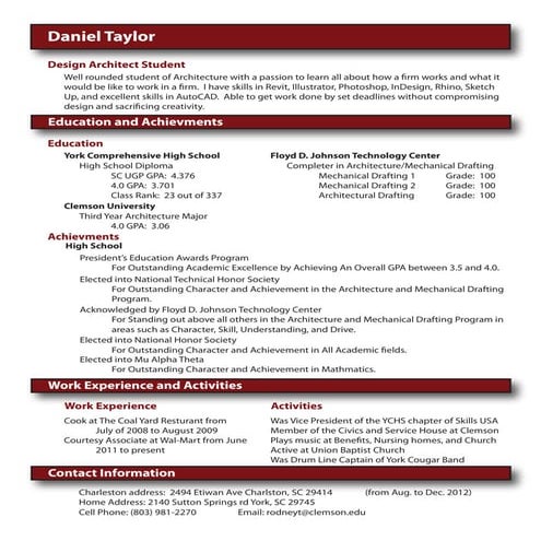 Resume Daniel Taylor | PDF