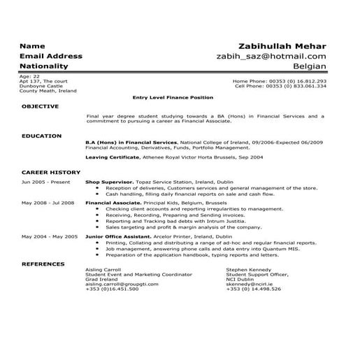 CURRICULUM VITAE - Willie Barry | PDF