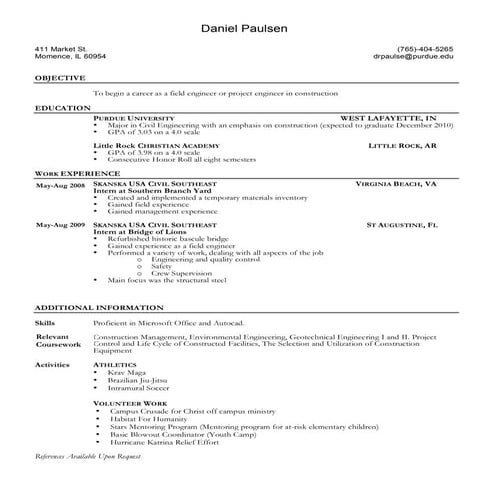 Paul Khawli Bilingual Engineer Resume | DOCX