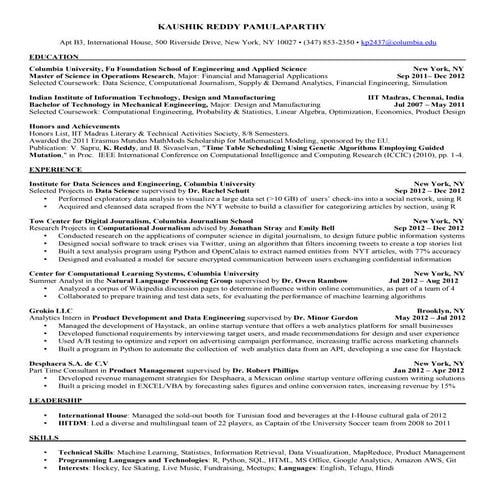 McKinsey Resume Sample PPT