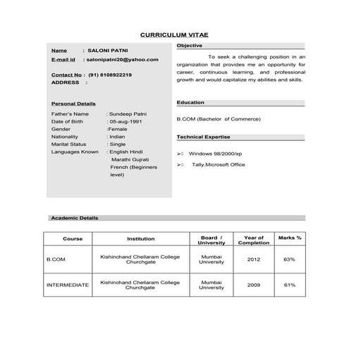Wipro resume | DOCX