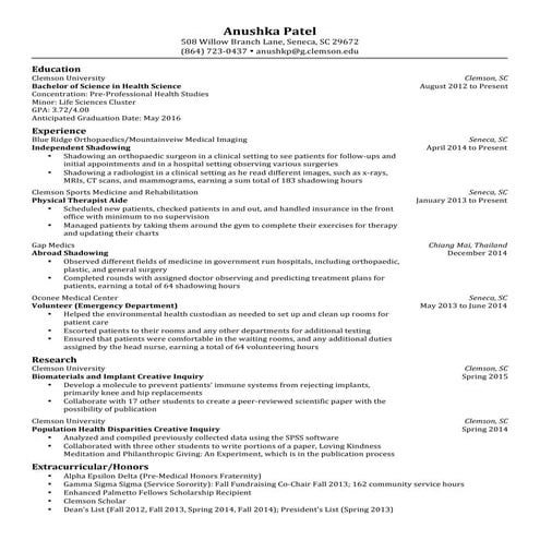 MLT Resume | DOC