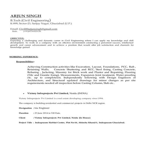 Arjun Singh (Civil Engg) | DOCX