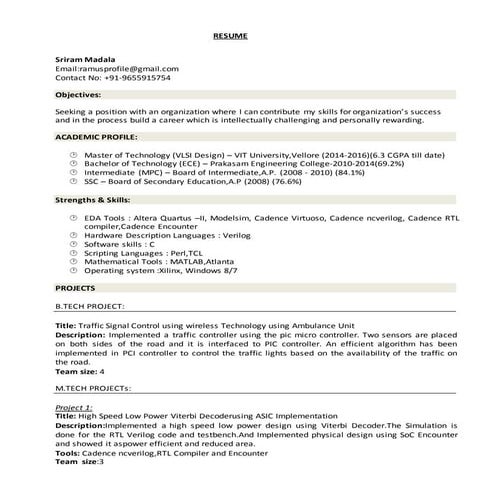 Resume - Ramsundar K G | PDF