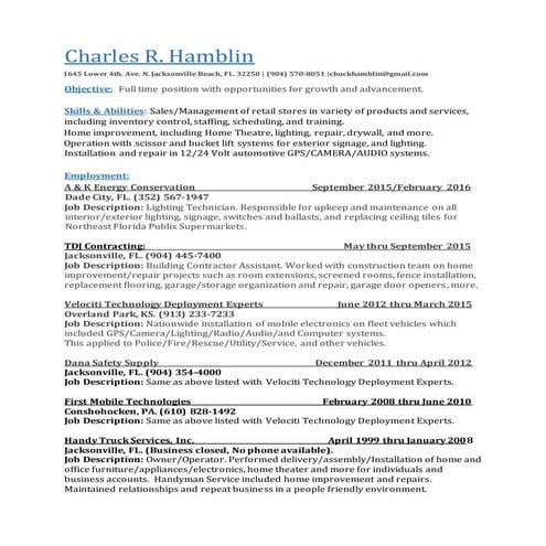 William j Fields Resume 02 - 1.20.15